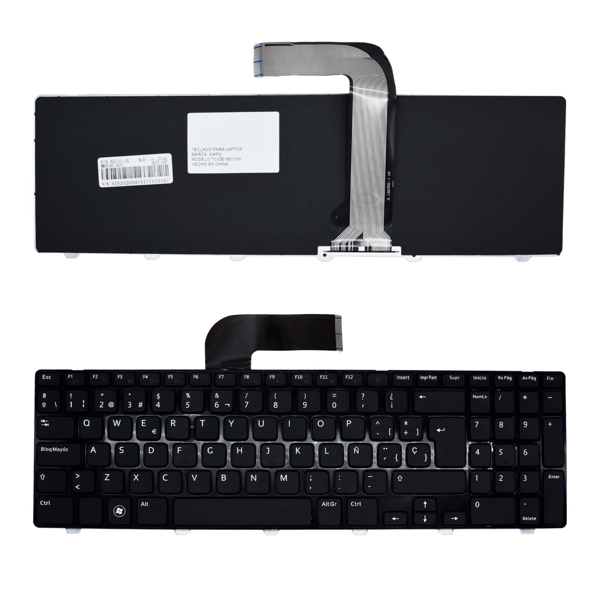 Teclado Dell® 15 N5040 N5050 15r N5110 M5110 M511r 0w35k7 Español – SIAFU
