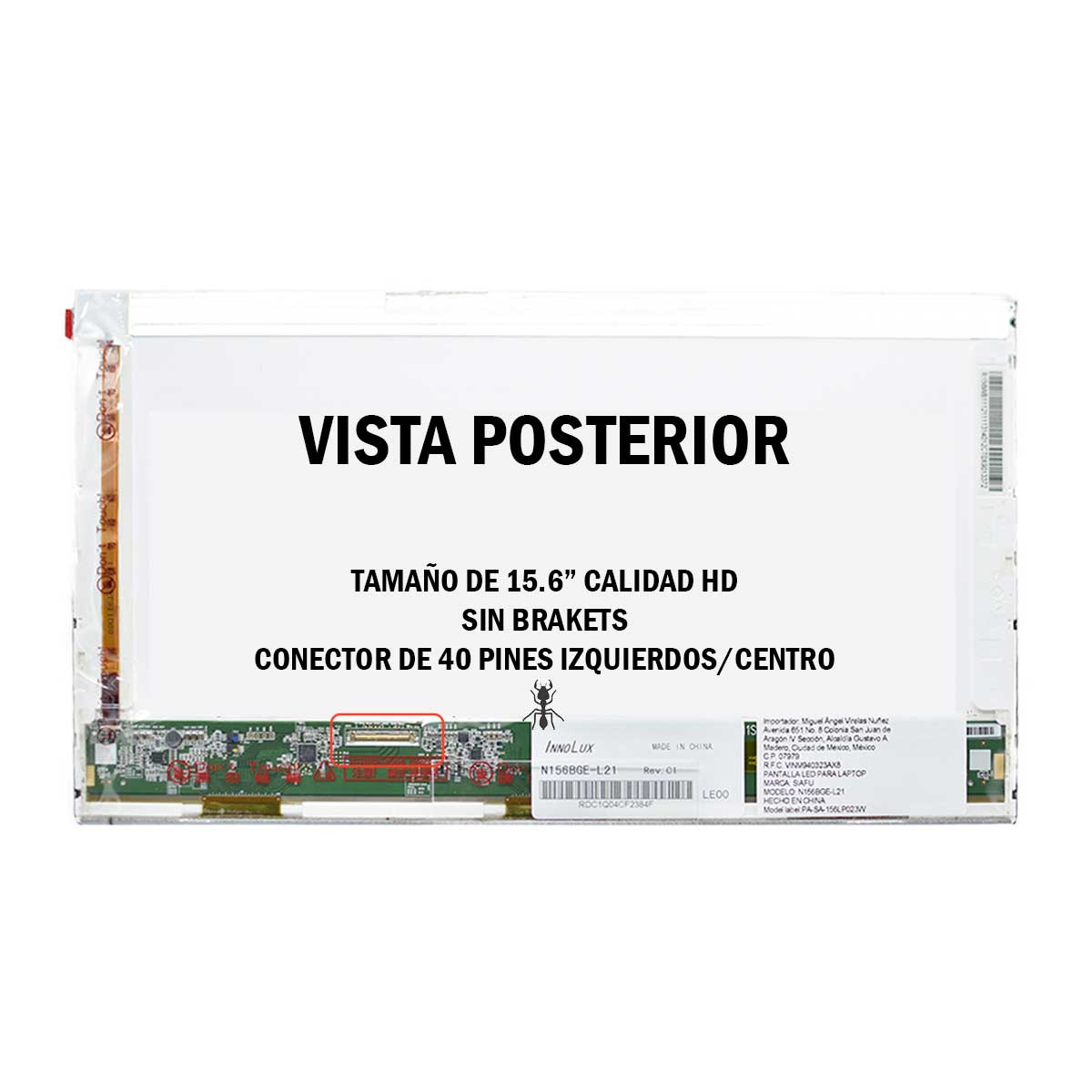 Pantalla LCD lp156wh4 de 15.6" 40 Pines Calidad HD para Laptop – SIAFU