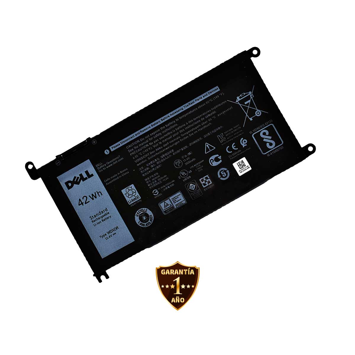 Batería Wdx0r para Laptop Dell® Inspiron 15 5567 5568 42wh Certificada ...