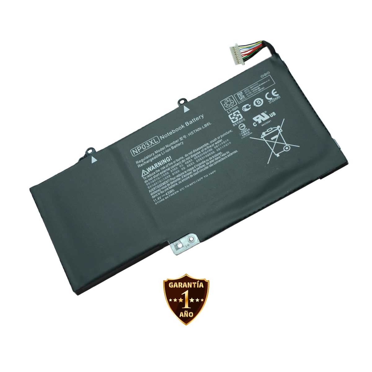 Batería Interna para Laptop HP® NP03XL con 3720mAh – SIAFU
